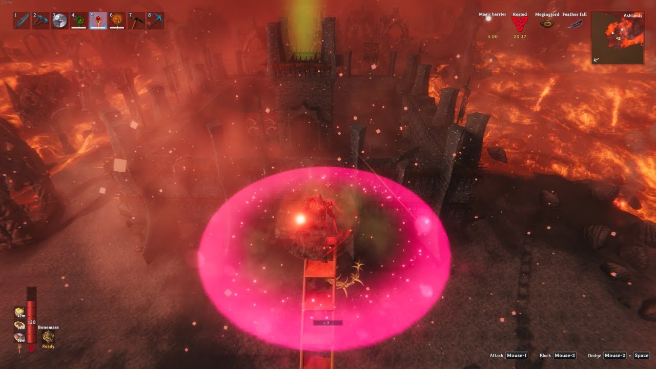 Valheim - Snapshot - Jumping to Burn a Warlock - Captured Charred ...