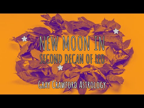 New Moon in Second Decan of Leo - YouTube