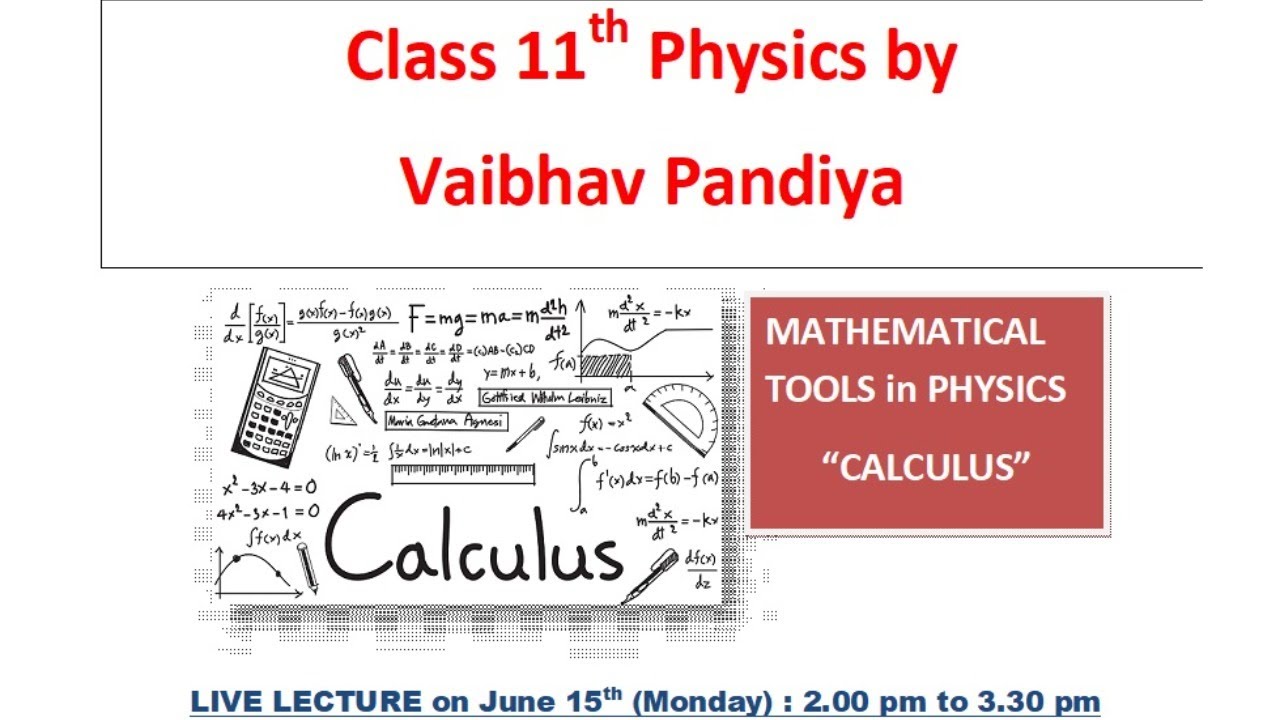 Class 11th : Calculus in Physics - YouTube