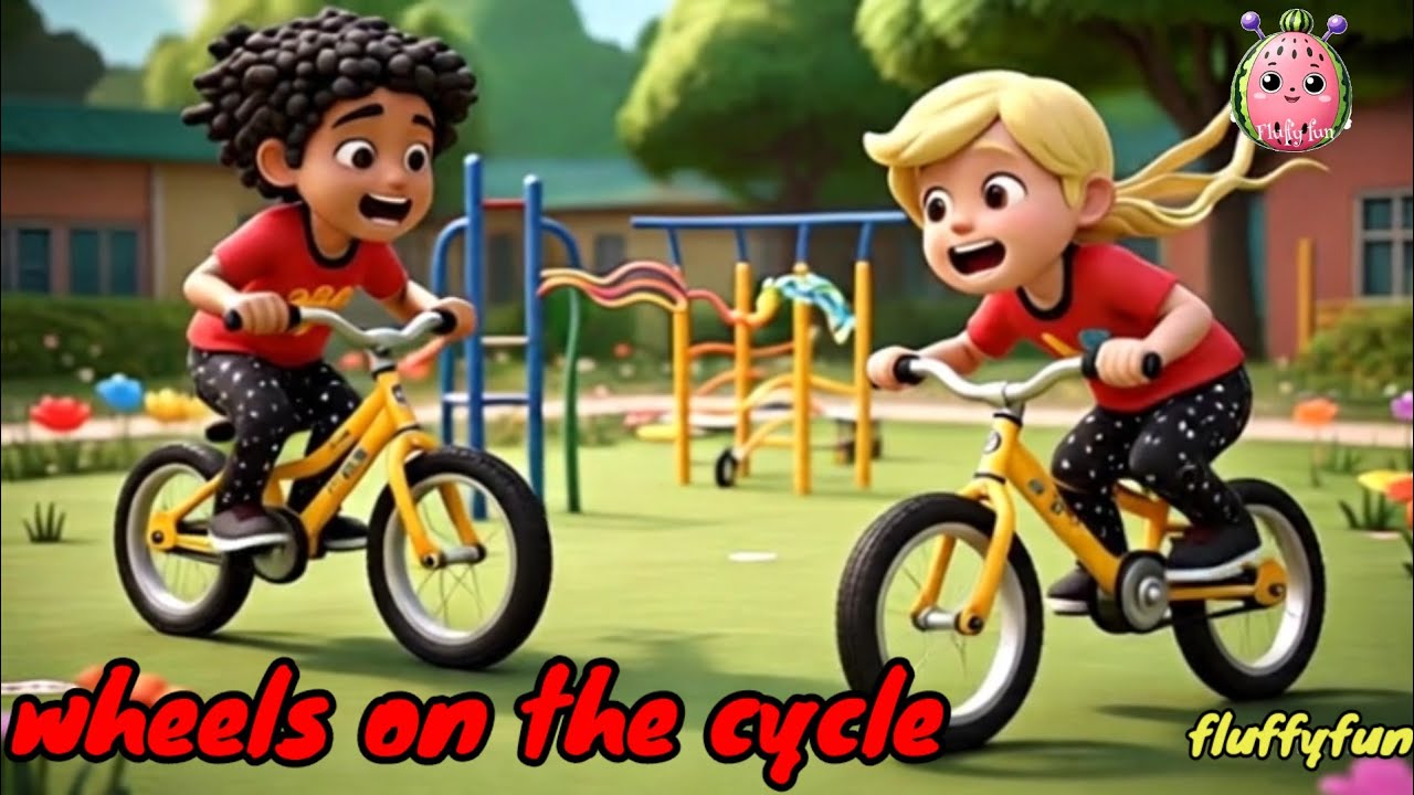 The Wheels on the Cycle | Classic Nursery Rhyme for Kids | kidspoems ...