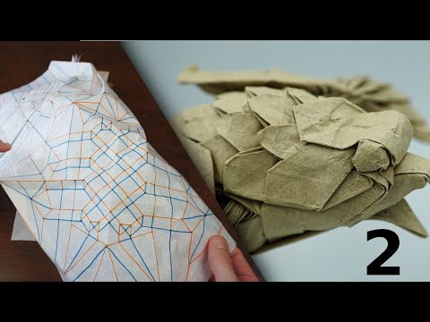 Origami Hawk Tutorial [Kanokoya_Origami] Collapsing - Part 2/3 - YouTube