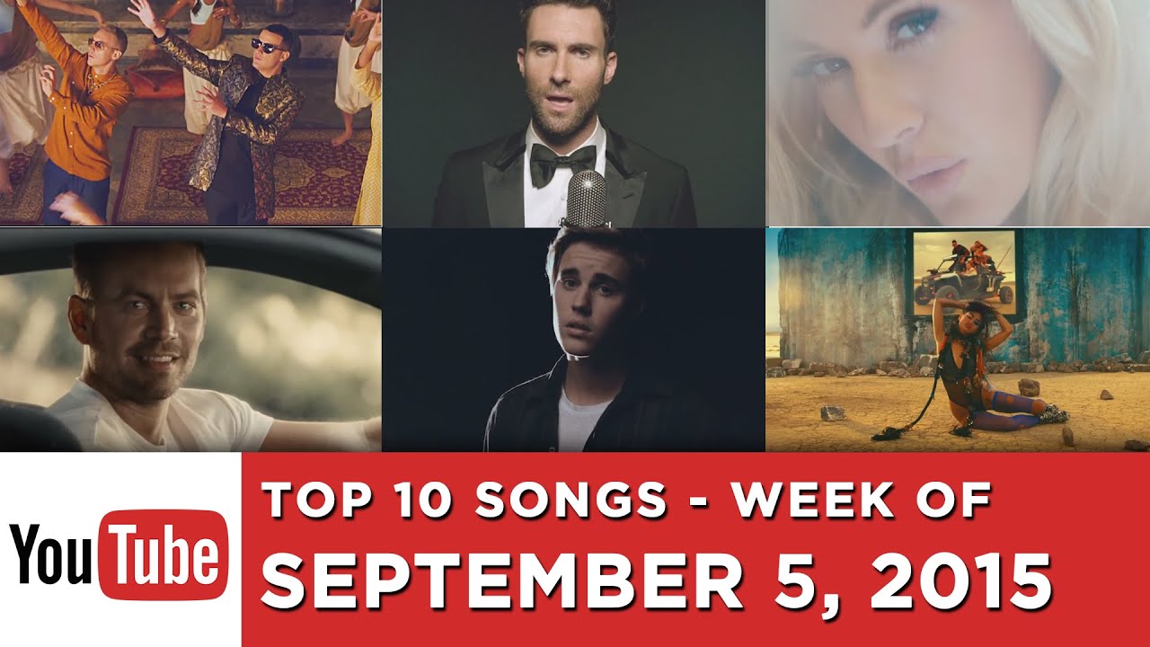 Top 10 Most Popular Songs - Week Of September 5, 2015 (YouTube) - YouTube