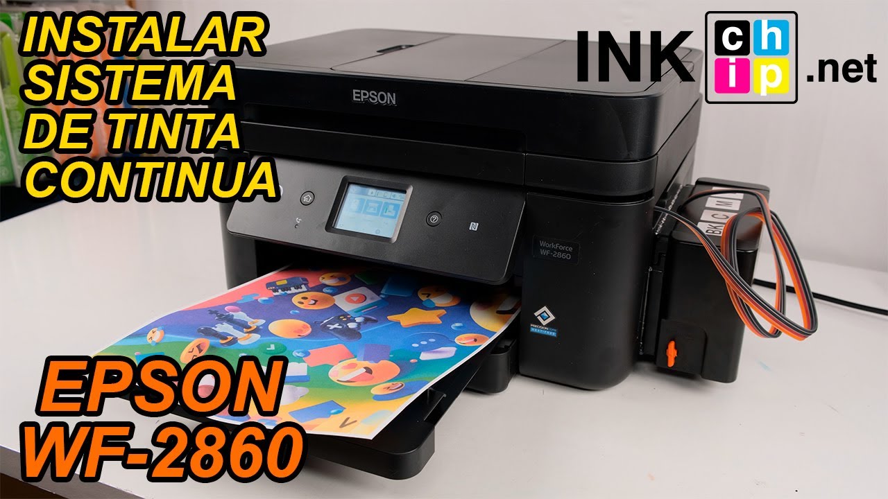 Instalar sistema de tintas continuo | Impresora🖨️Epson WF-2860 | # ...