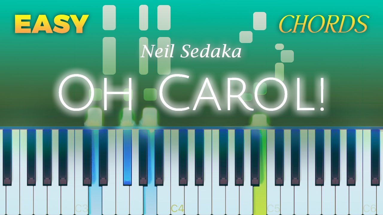 Neil Sedaka - Oh Carol! - EASY Piano CHORDS TUTORIAL by Piano Fun Play ...