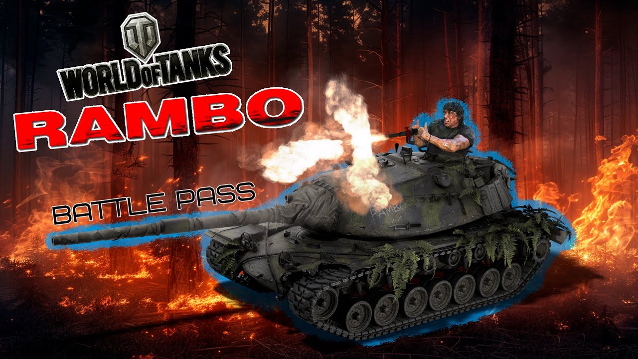 World of Tanks Бойова перепустка: Рембо — меганагороди! #wot #rambo # ...