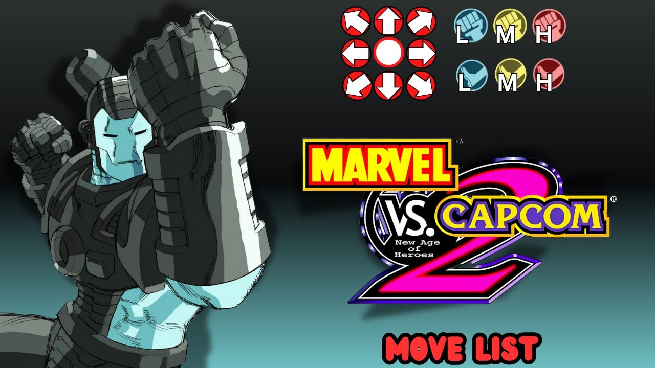 MvC2 - War Machine Move List - YouTube