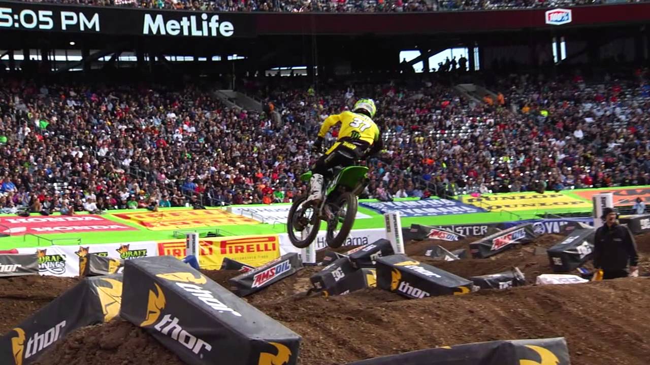 Race Day LIVE 2015 - E. Rutherford - Joey Savatgy on the Podium - YouTube