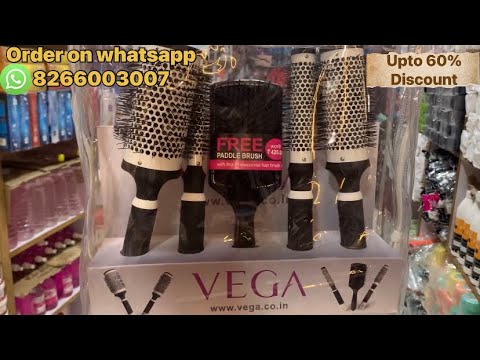 VEGA Round Hair brush kit with FREE PADDLE BRUSH | VEGA HOT CURL HAIR ...