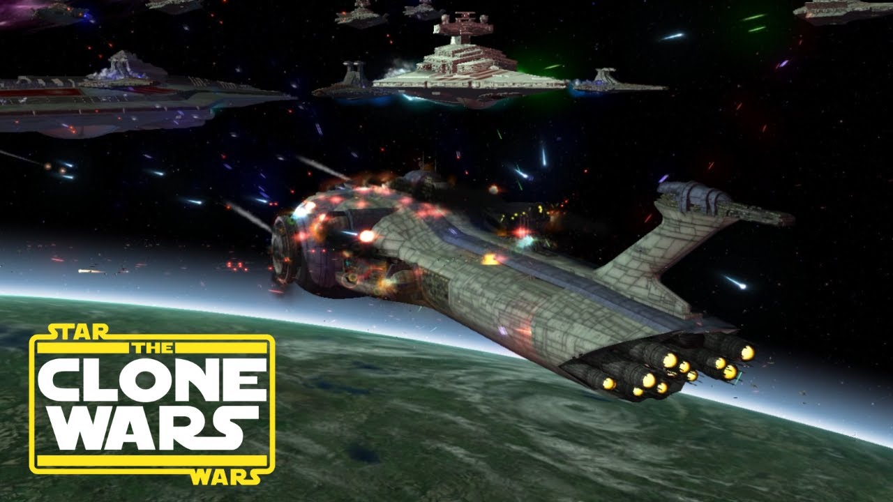Epic Star Wars: Clone Wars Space Battle - YouTube