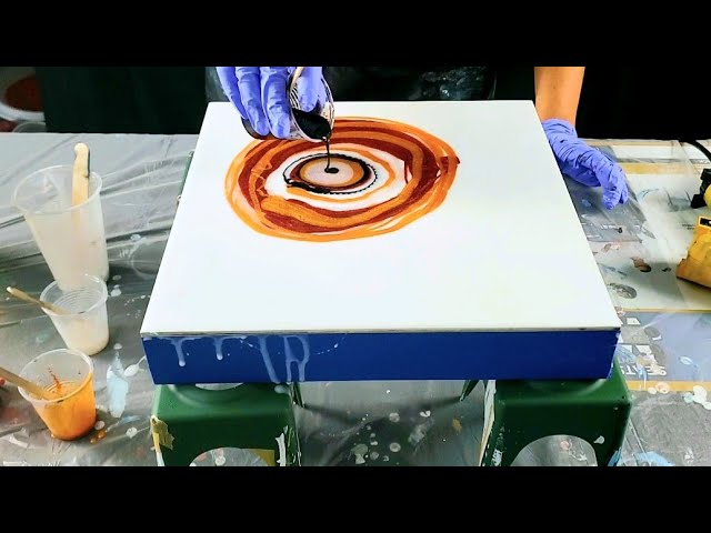 Sunburst Original 3D Acrylic Painting on Resin Layers Painting Acrylic ...