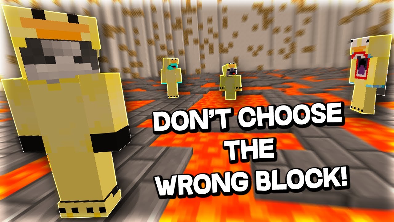 Don't Stand on Wrong Block - Minecraft Challenge - YouTube