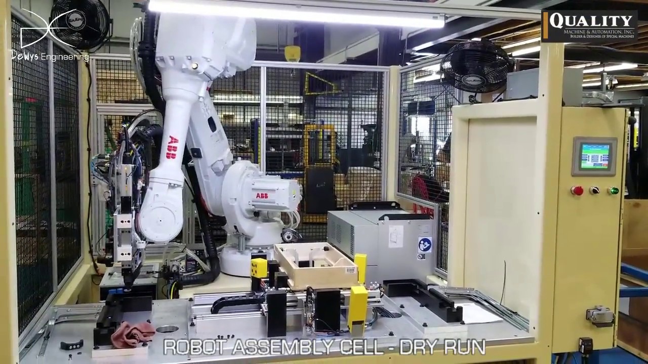 Shelf Assembly Robot Cell - YouTube