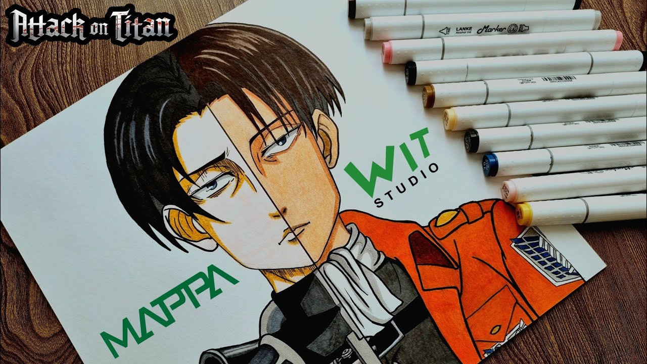 How to Draw Levi Ackerman - Mappa vs Wit Studio Anime Art Style ...