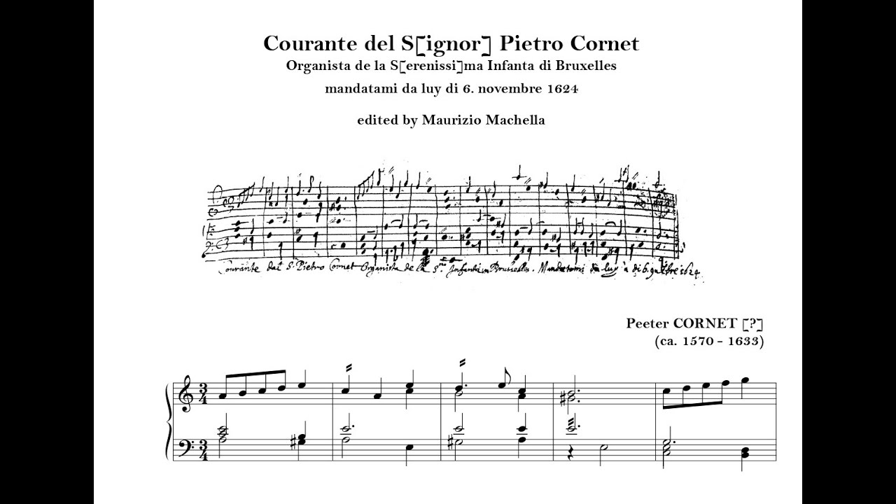 Peeter Cornet (c.1570-1633): "Courante del Signor Pietro Cornet ...