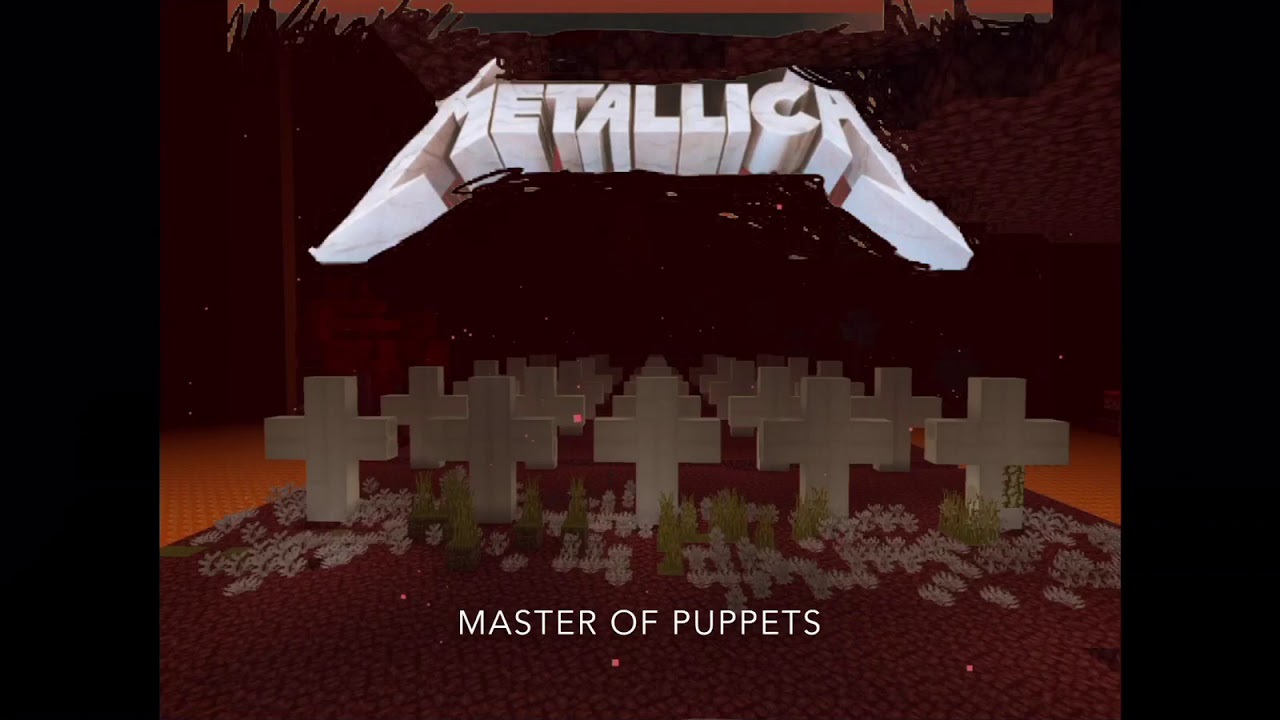 Metallica: Master of Puppets album cover recreated in Minecraft ...