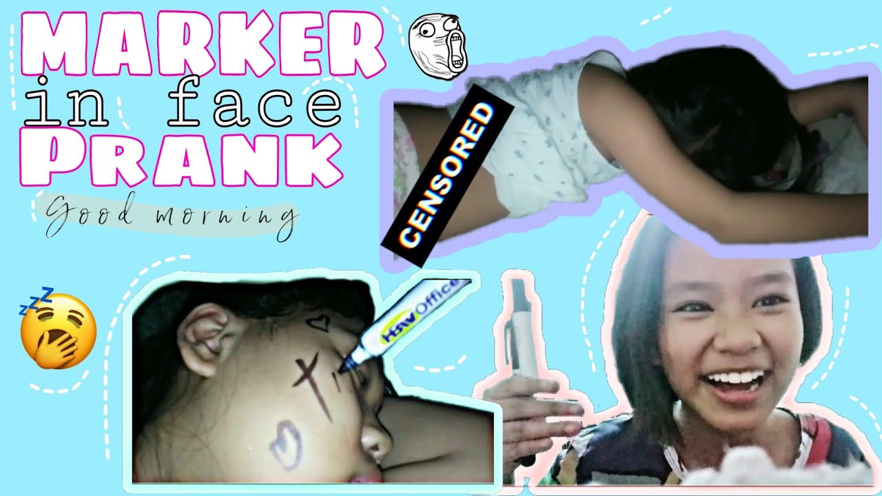 MARKER IN FACE PRANK KAY YANNA MUNTIK NA MAHULI |AMBER CANTIMBUHAN ...