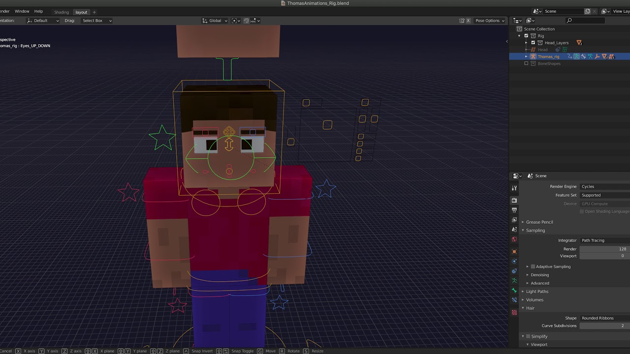 Cool Minecraft Character Rig in Blender! (26 Sub Special) - YouTube