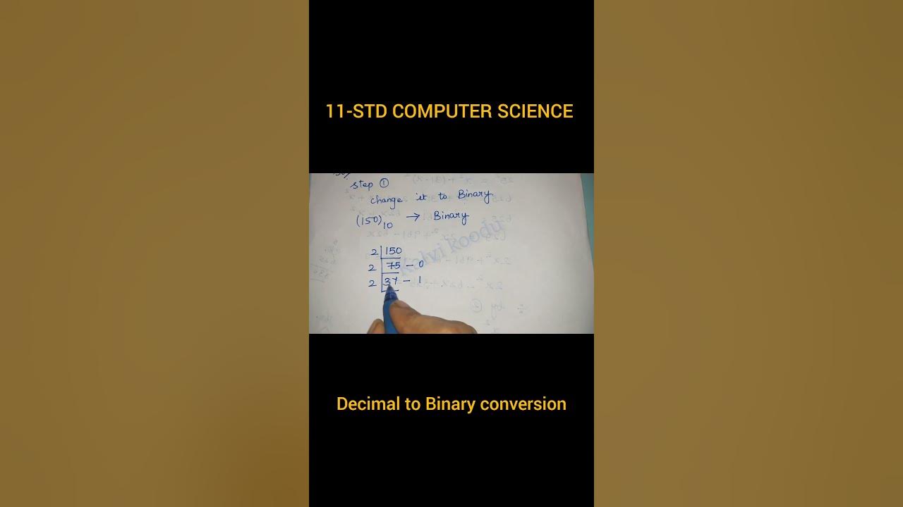 11th computer science - Number system - Decimal system to Binary system conversion - YouTube