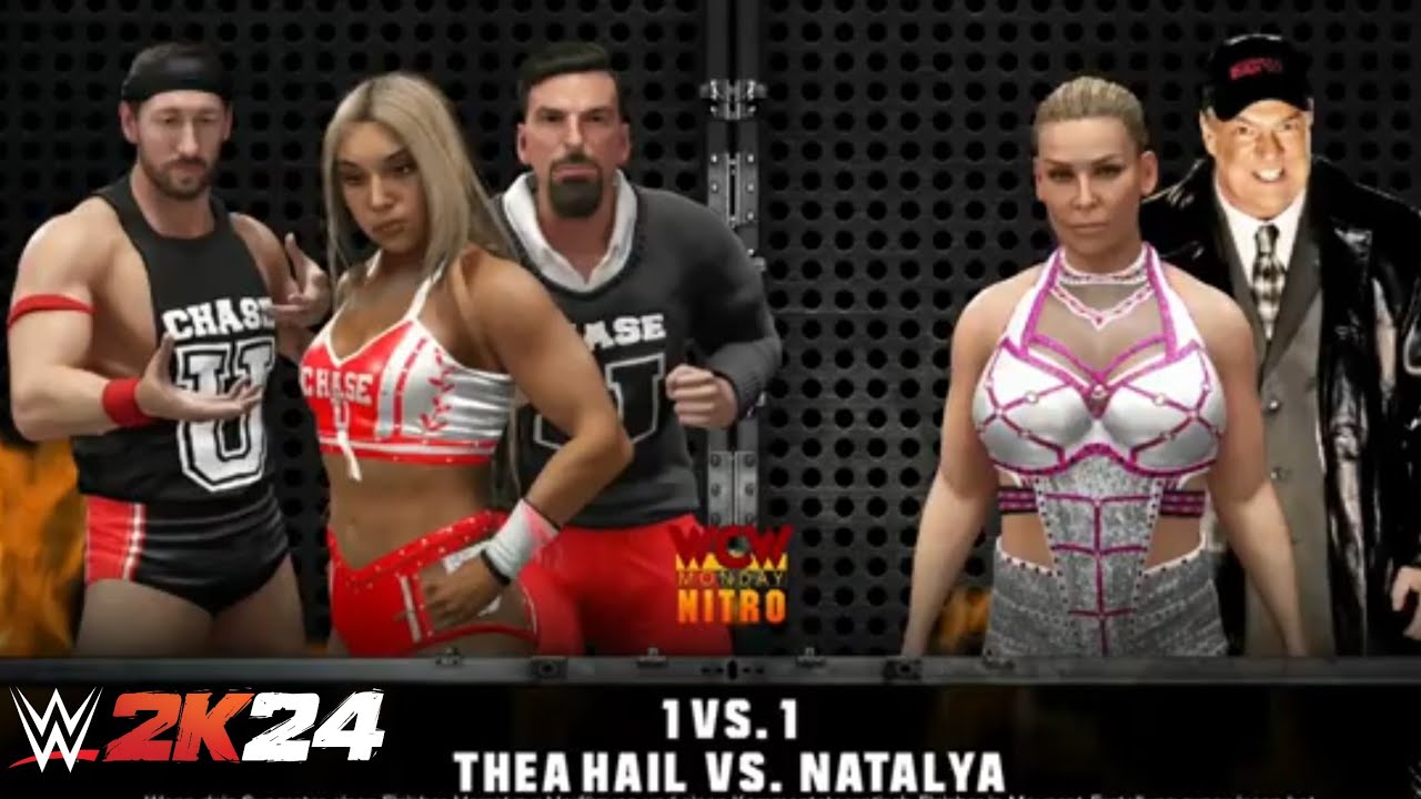 WWE 2K24 GAMEPLAY Natalya VS Thea Hail at WCW Nitro with Manager. Womans Action - YouTube