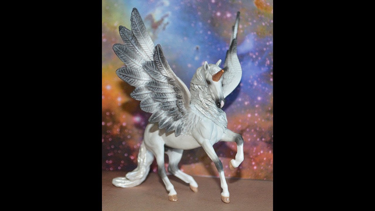 Custom Alborozo unicorn Grey Pegasus Stablemate Breyer Horse, November ...
