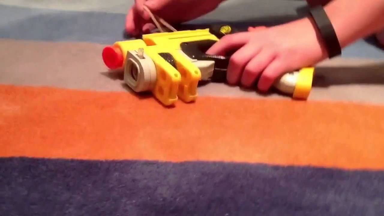 Nerf Nite Finder Firestrike Rubber Band Mod [2x RANGE] - YouTube
