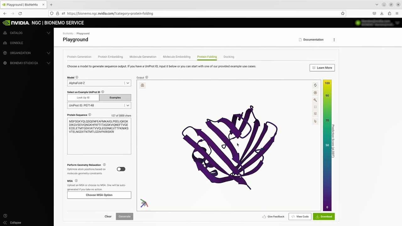 Custom Drug Discovery Workflows | Tutorial on NVIDIA BioNeMo Service ...