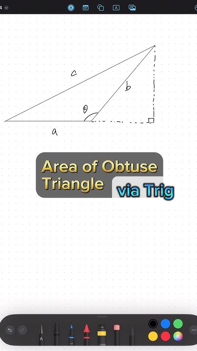 Area of Obtuse Triangle via #Trigonometry #fyp #math #maths #quickmath #mathematics #mathhack ...