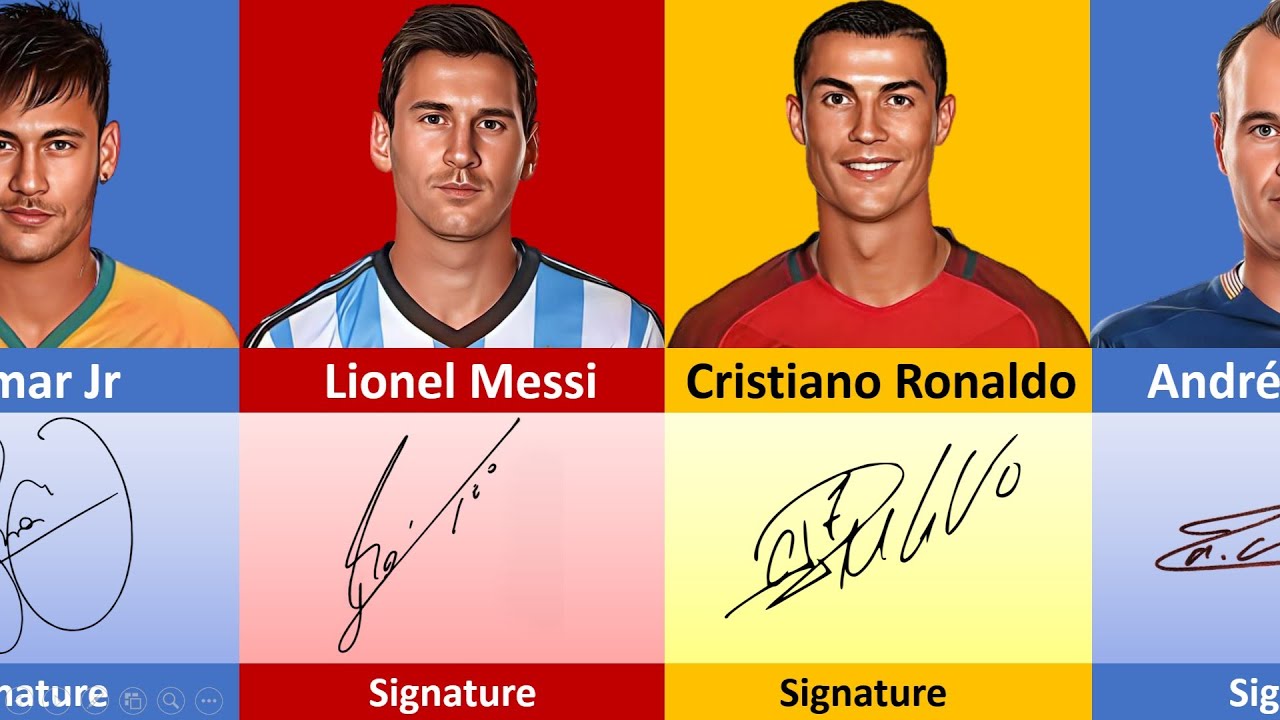 Famous Footballers Signature/Autographs - YouTube