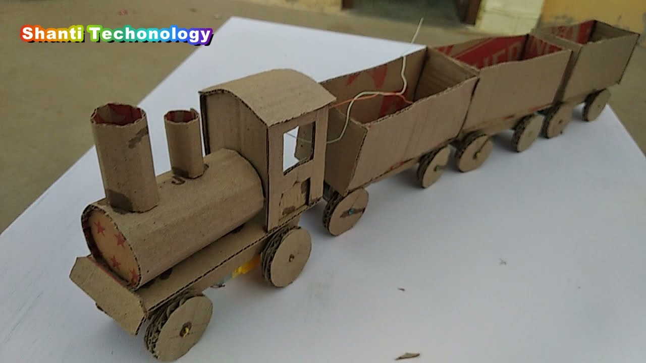How to Make A Train | Cardboard Craft RC Train | DIY RC Toy Train ऐसी ...