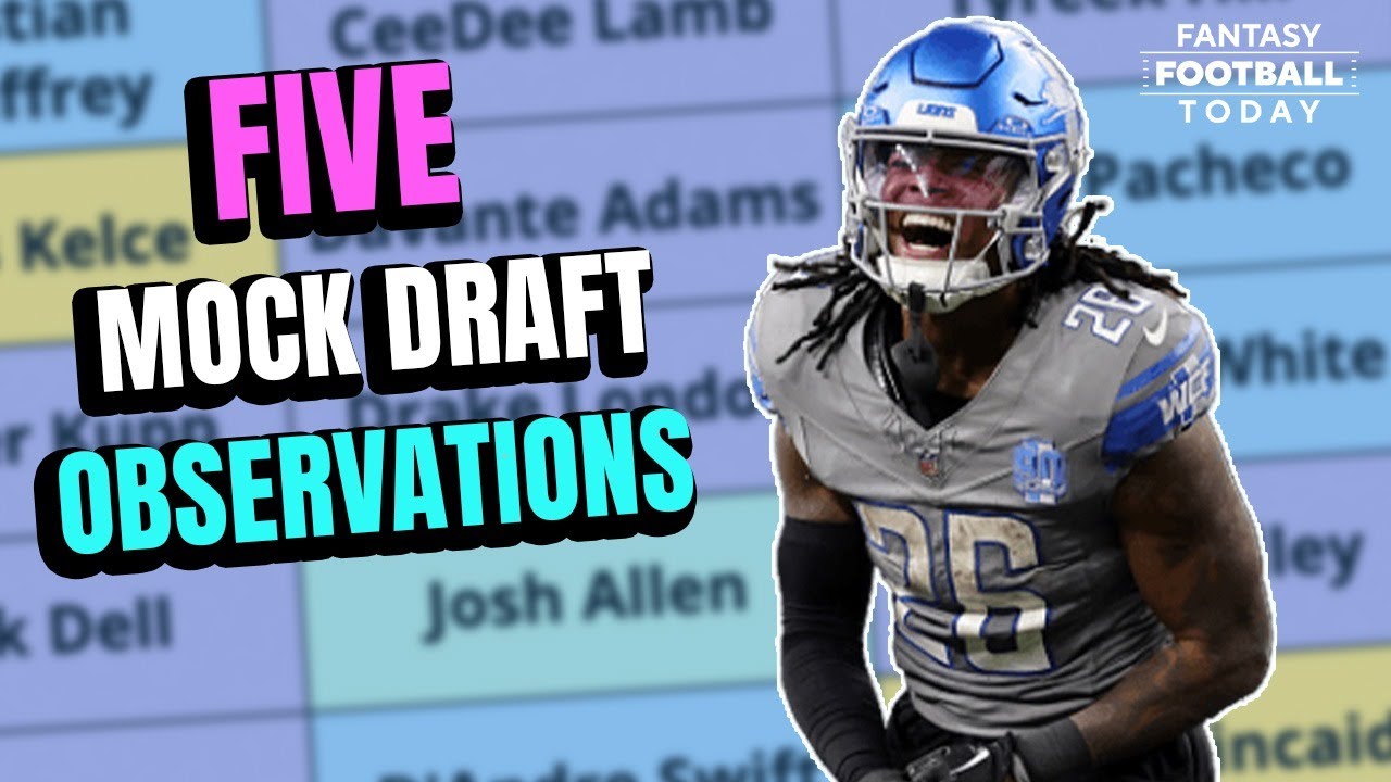 5 Observations from Our Fans-Only Mock Drafts | 2024 Fantasy Football ...