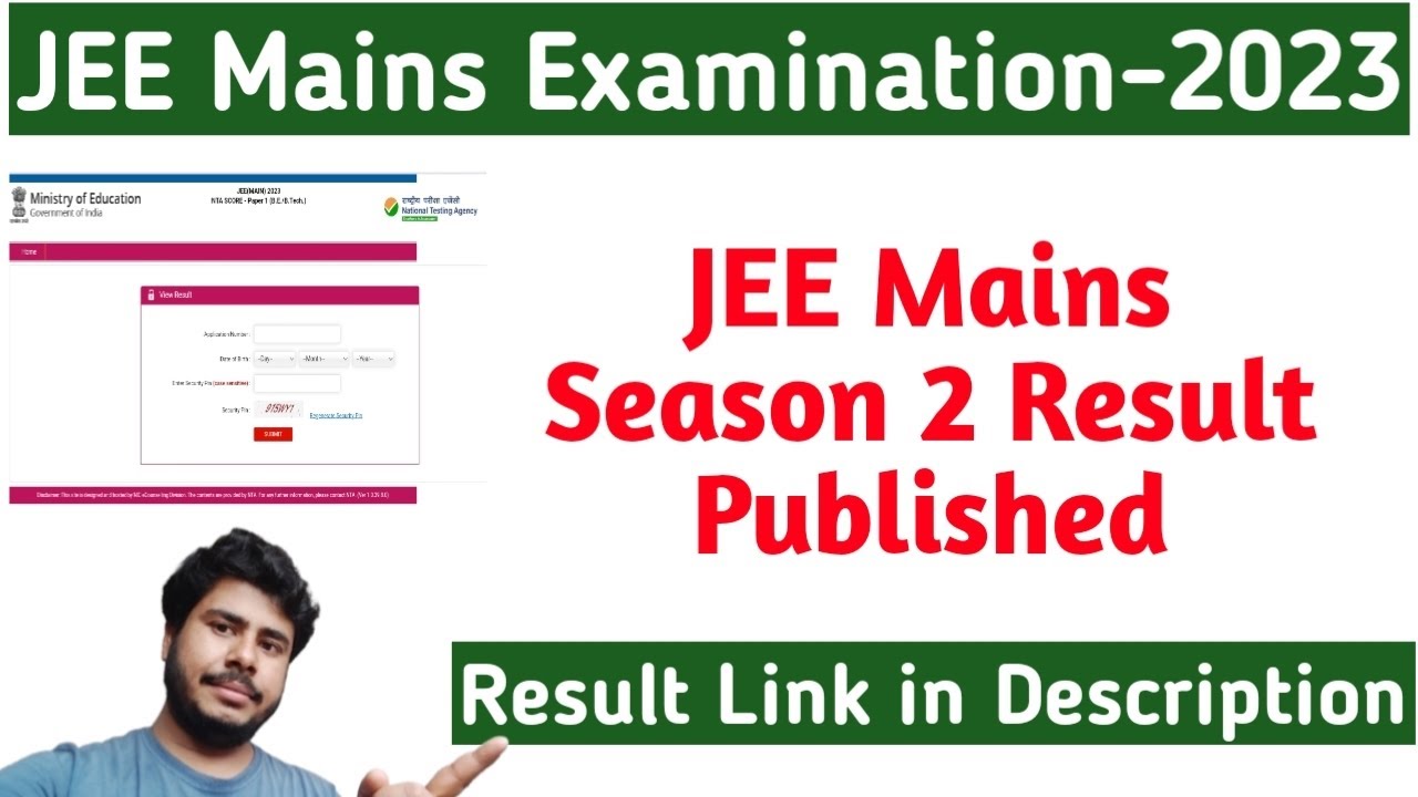 JEE Mains Season 2 Result||JEE Mains 2023 Result Published||Jobless ...