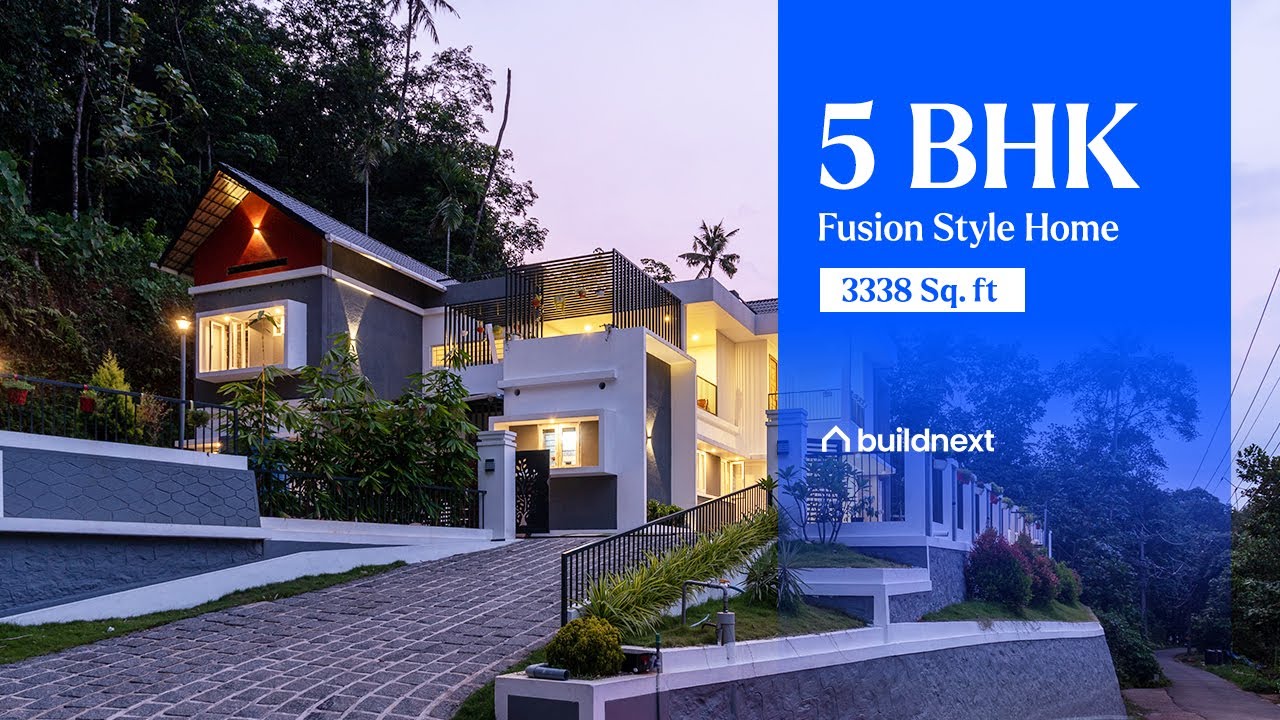 Harmonious Haven: A Fusion Home in the Heart of Nature | 3338 Sq.ft, 5BHK Home by BuildNext ...