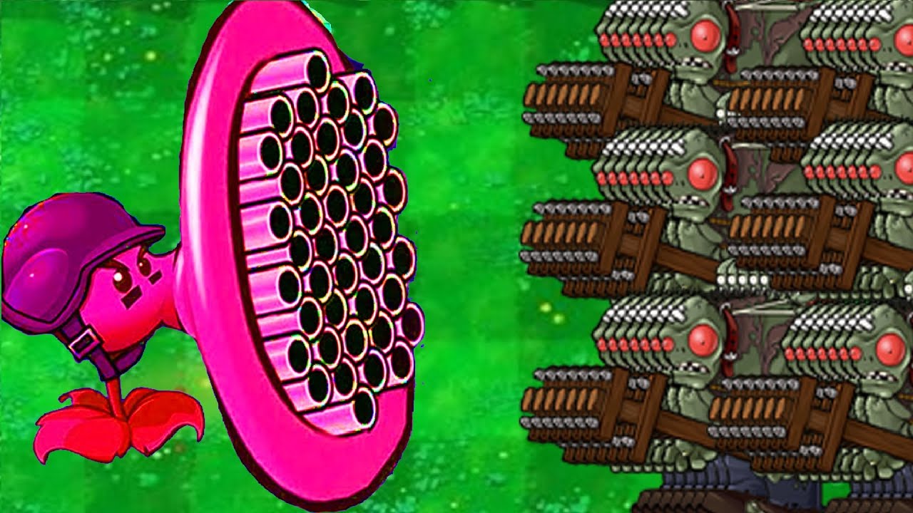 PVZ PC Fusion Challenge!! Team Gatling Pea Fire VS 9999 Zomboss Scary ...