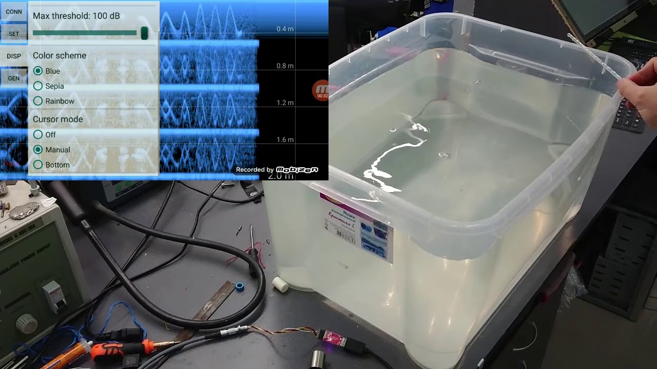 Kogger sonar first tests. Digital underwater echosounder for $179 - YouTube