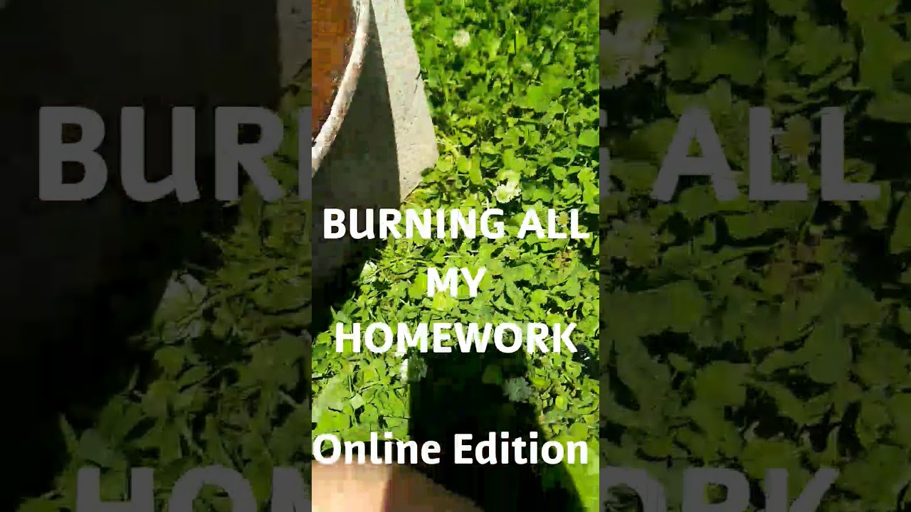 BURNING ALL MY HOMEWORK!!! Online Edition! | 2019-2020 - YouTube