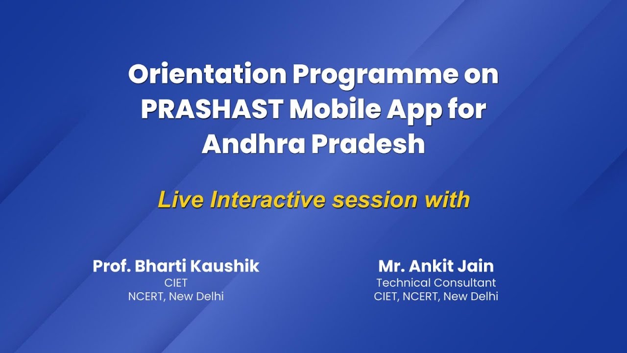 "Online orientation programme on PRASHAST mobile App for Andra Pradesh ...