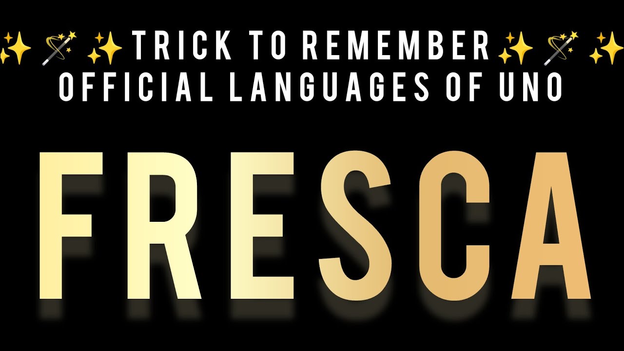 Magic Trick to Remember Official Languages of UNO || Official Languages ...