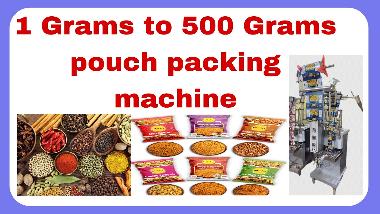 Spice packing machine | 1 gram to 500 grams ek he machine me packing ...