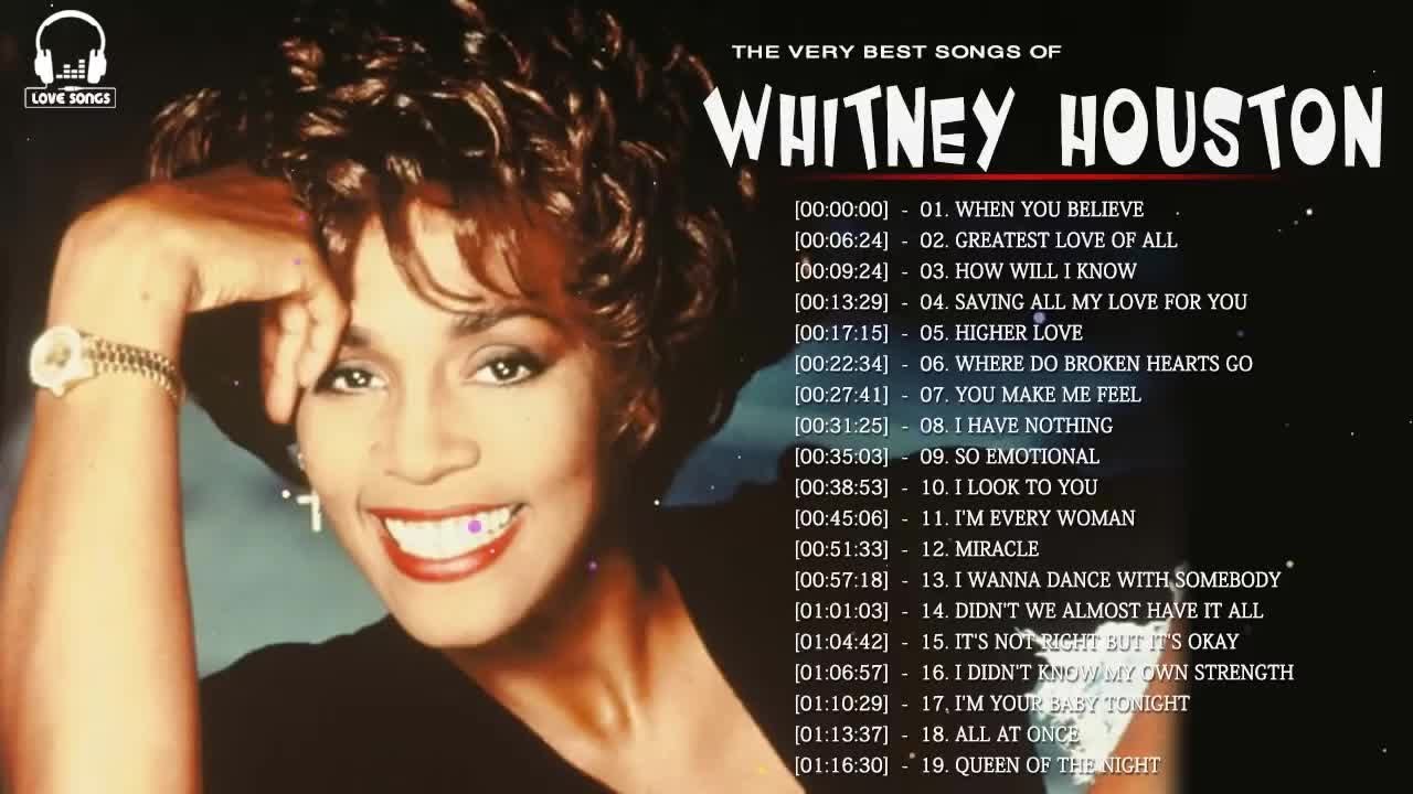 1 Hours of Greatest Hits 2021 With Whitney Houston Whitney Houston Best ...