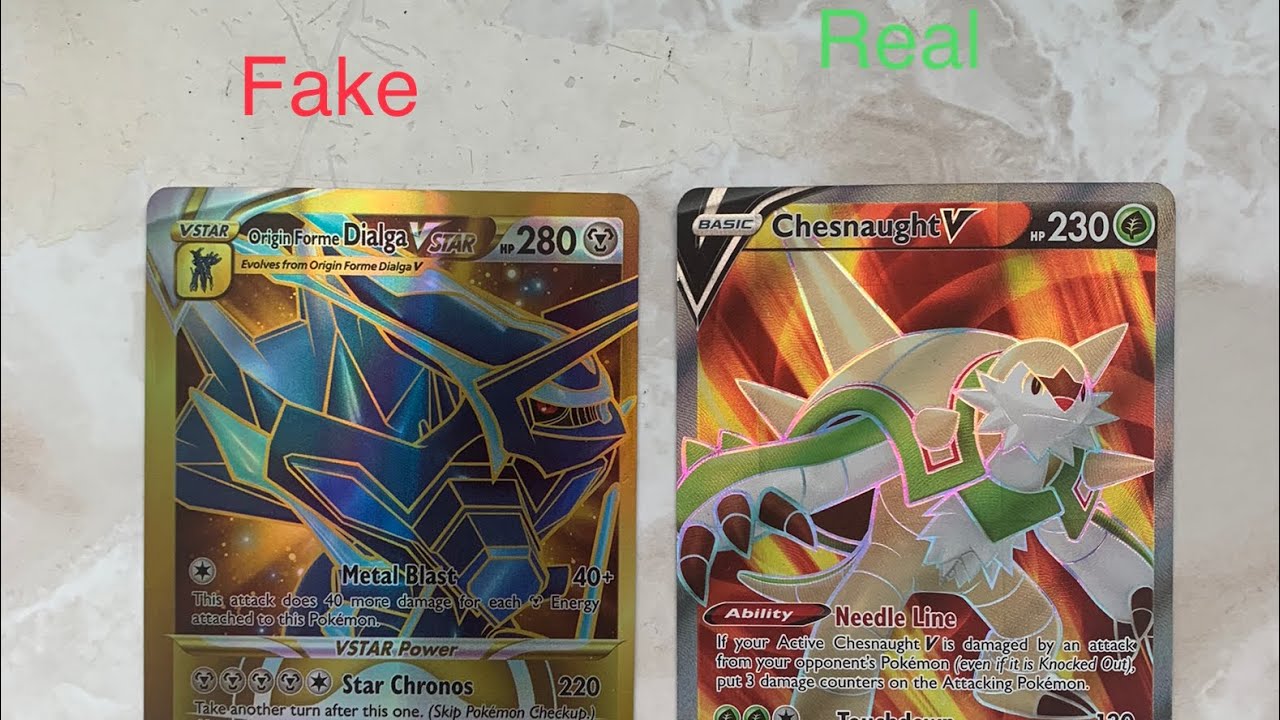 The Difference Between Real and Fake Pokémon Cards - YouTube