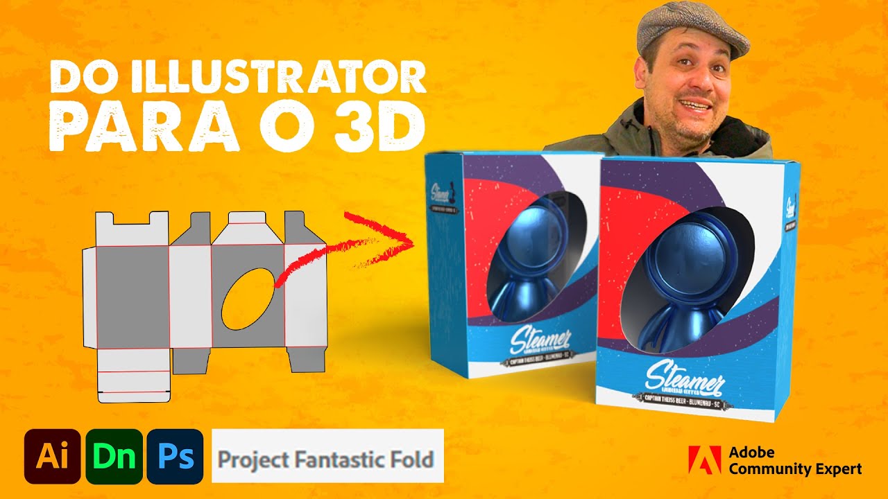 Ferramenta SECRETA para transformar sua arte do illustrator em uma embalagem 3d - YouTube