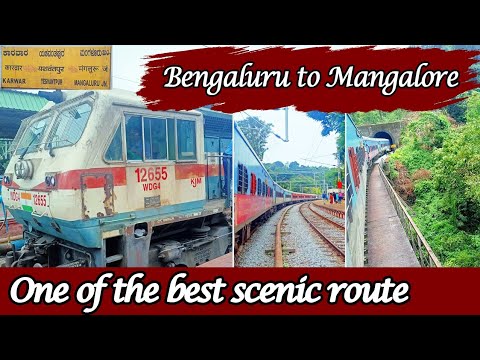 Bengaluru to Mangalore scenic route part 1!!! gomteshwara express 9.4 ...