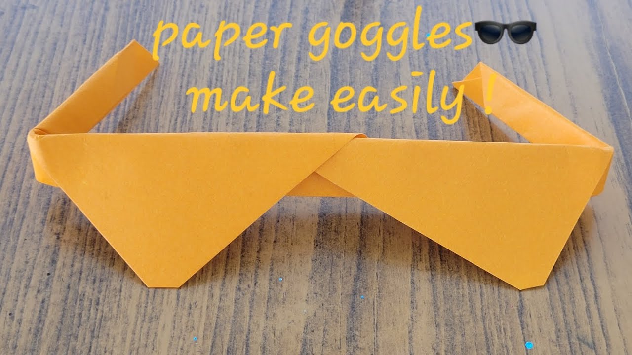 make a paper goggles easily! with origami paper sheet 🕶😍👌 - YouTube