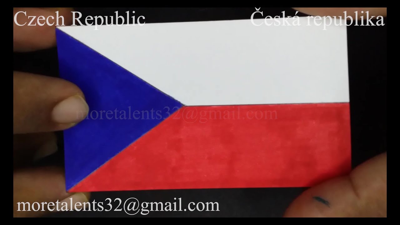 Draw Czech Republic Czechia Flag whle Anthem National vlajka Česka ...