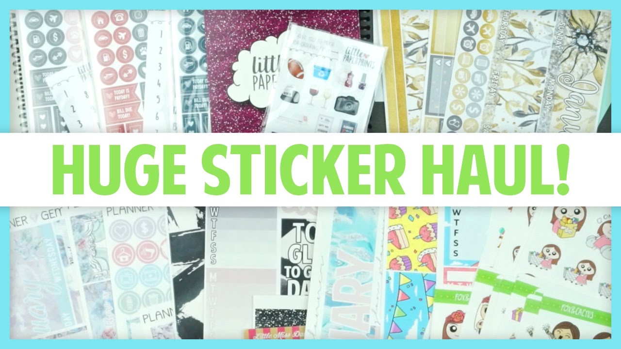 HUGE ETSY STICKER HAUL!!! - YouTube