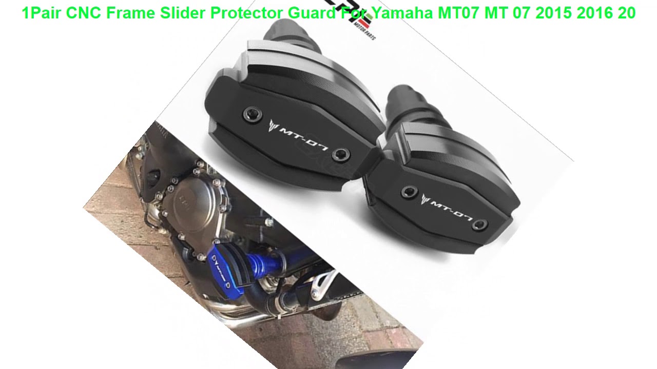 1Pair CNC Frame Slider Protector Guard For Yamaha MT07 MT 07 2015 2016 ...