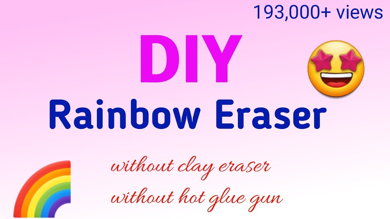 How to make cute Rainbow🌈 Eraser|diy rainbow eraser|Homemade eraser ...