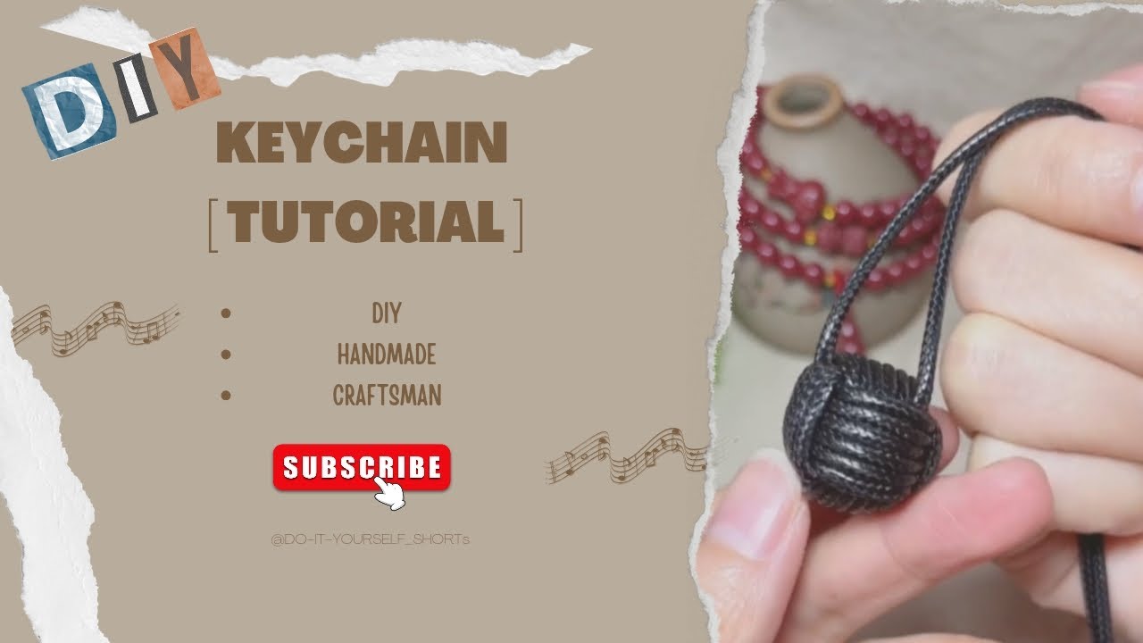 🔑 [ FULL TUTORIAL ] DIY KEYCHAINS V160 🖤 Monkey Fist - YouTube