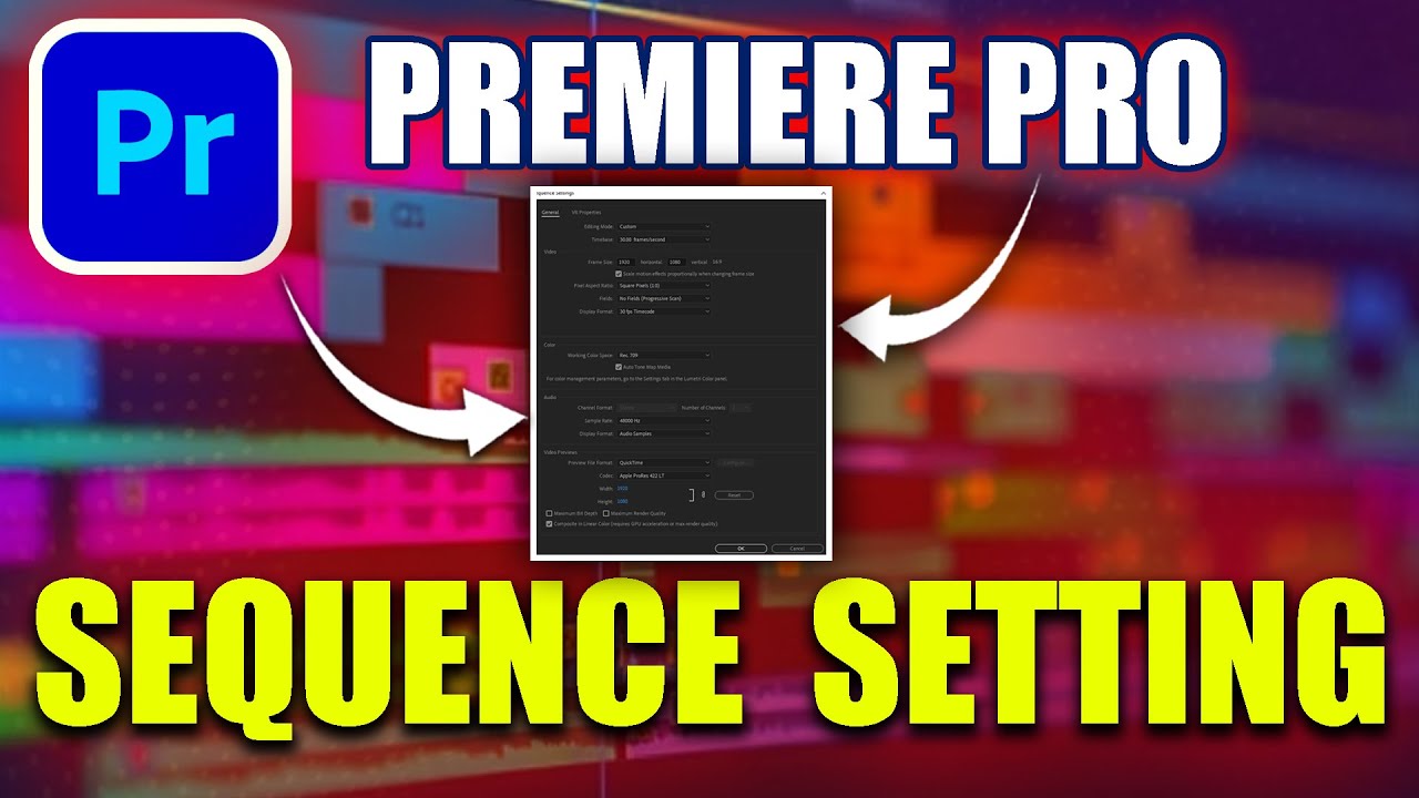 Adobe Premiere Pro Sequence Settings - YouTube