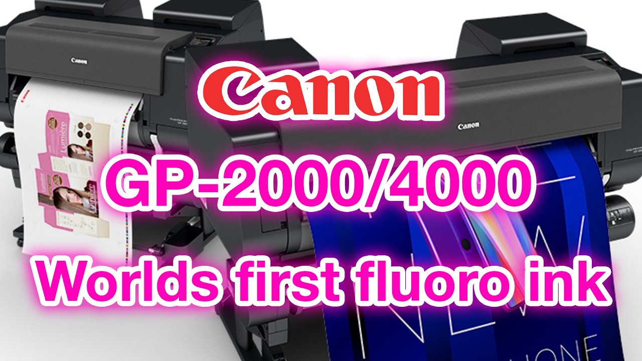 OFFICIAL Canon GP-2000/4000 Fluorescent Ink Printer - YouTube